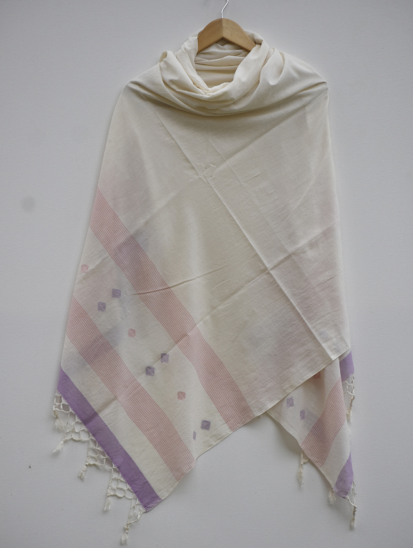 Natural Dye Handbutta Stole | Sabrangi
